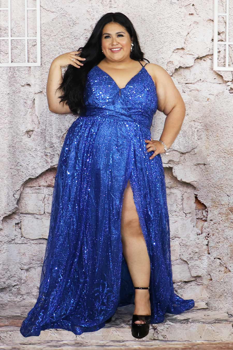 Antonela Sequence Dress Divas Plus Boutique